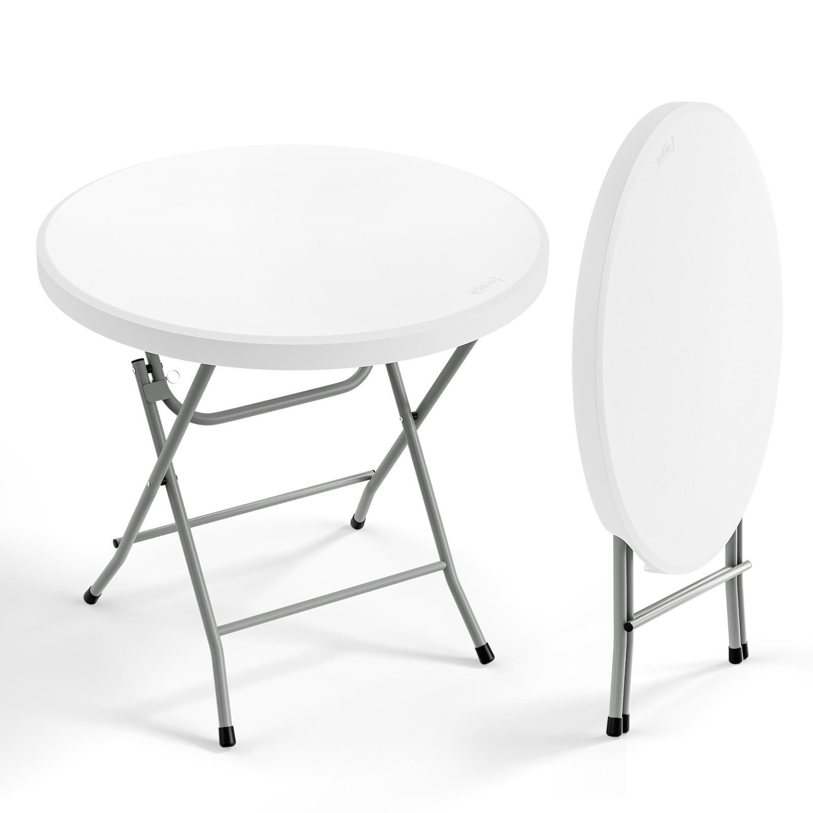 Ktaxon 32" Round Folding Table, Portable Plastic Table for Indoor ...