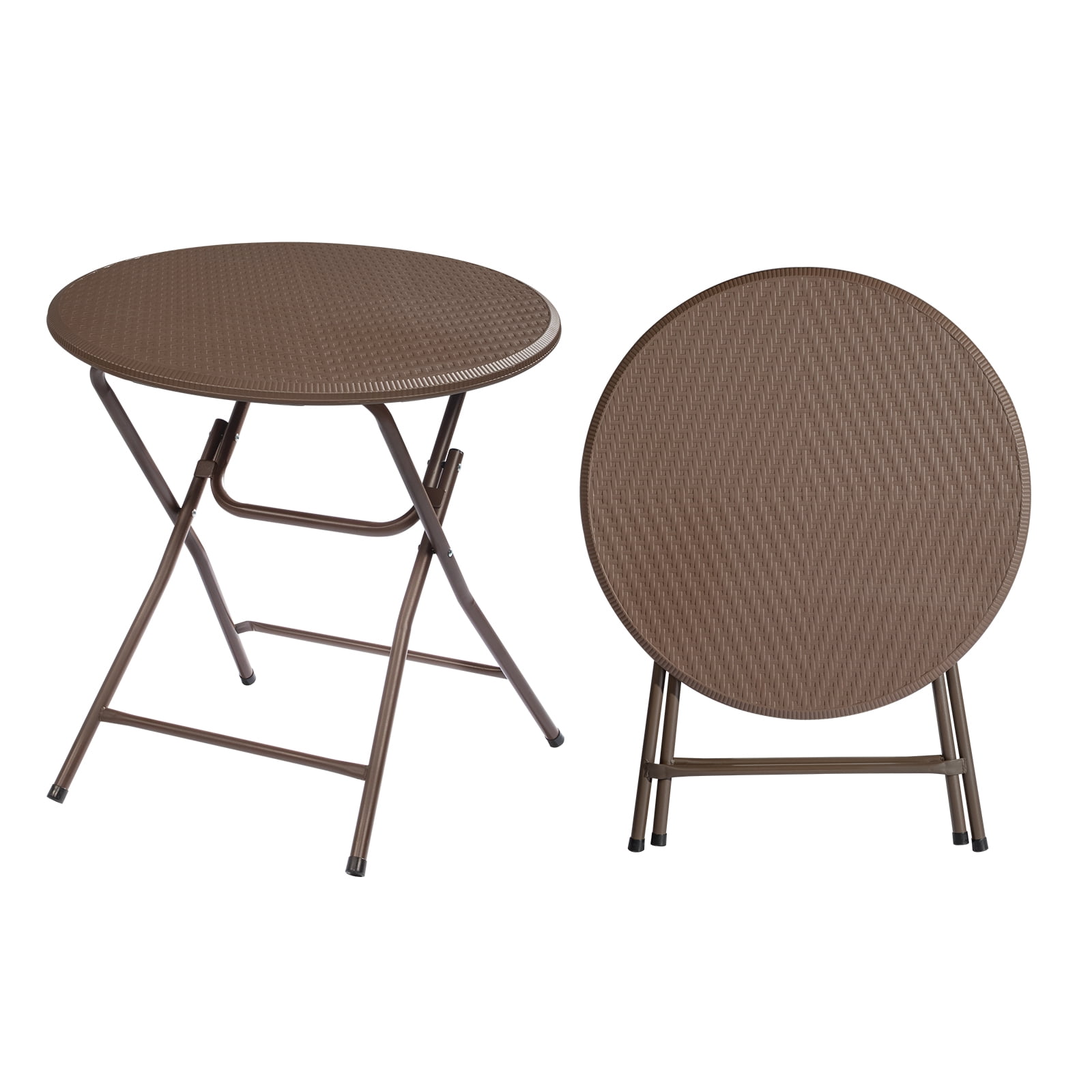Ktaxon 32" Round Folding Table, Portable Plastic Table for Indoor ...