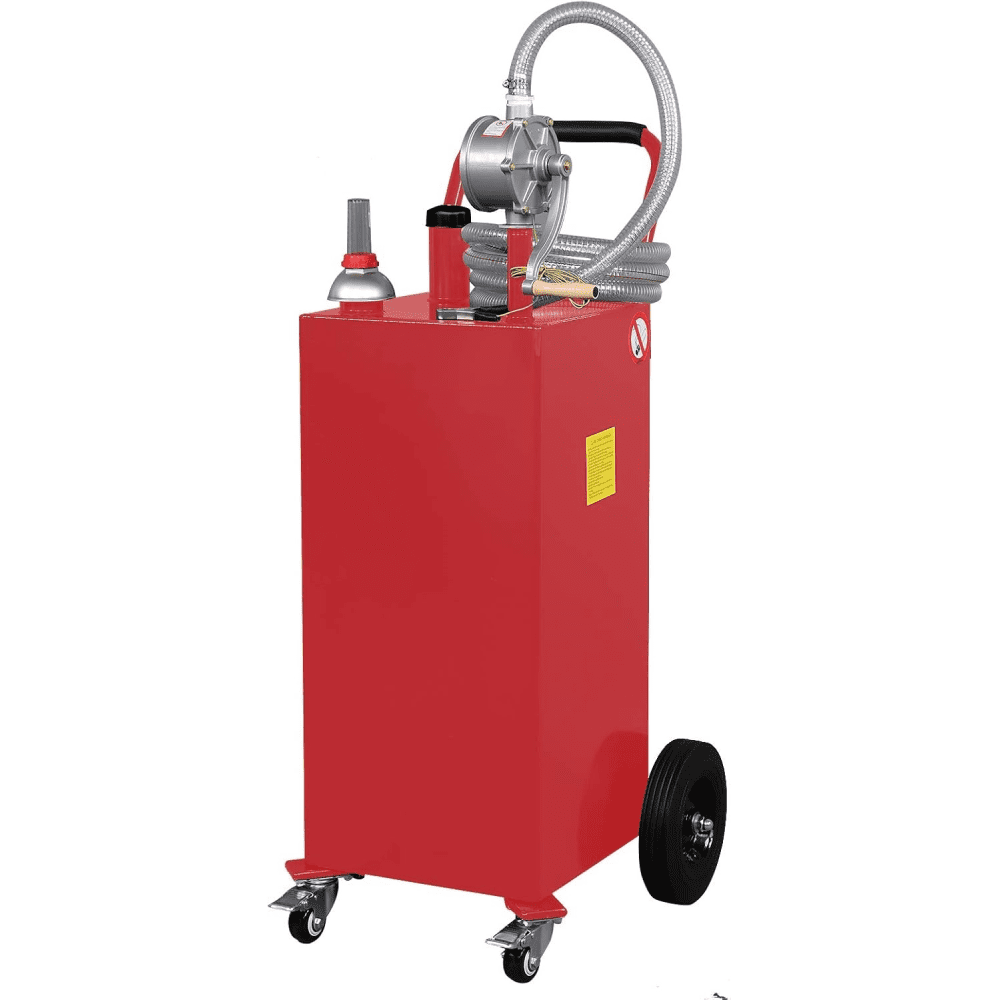 Ktaxon 35 Gallon Gas Caddy w/Wheels & 11.9ft Hose, Fuel Transfer ...