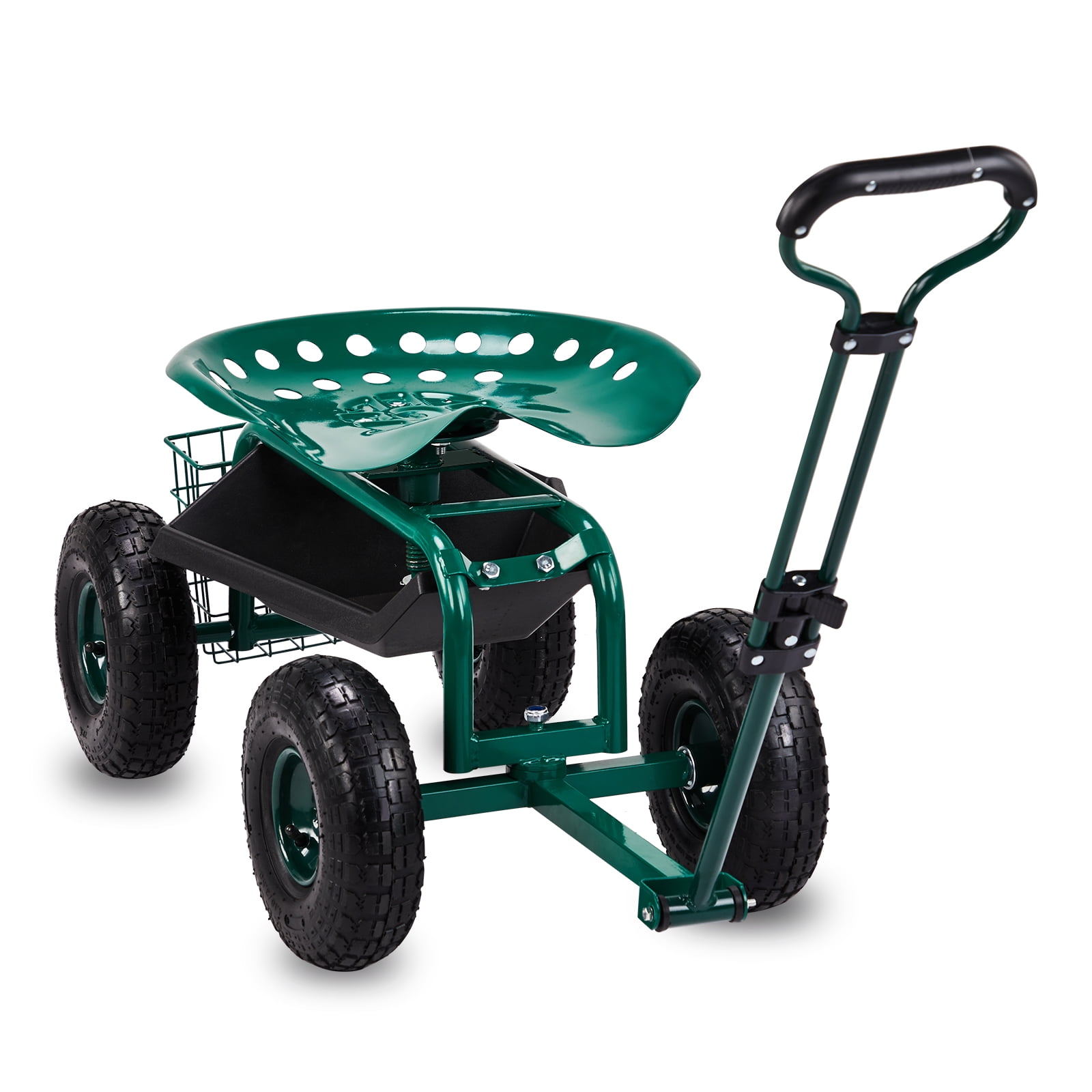 Ktaxon 35in Rolling Garden Work Seat with Wheels, Garden Scooter with ...
