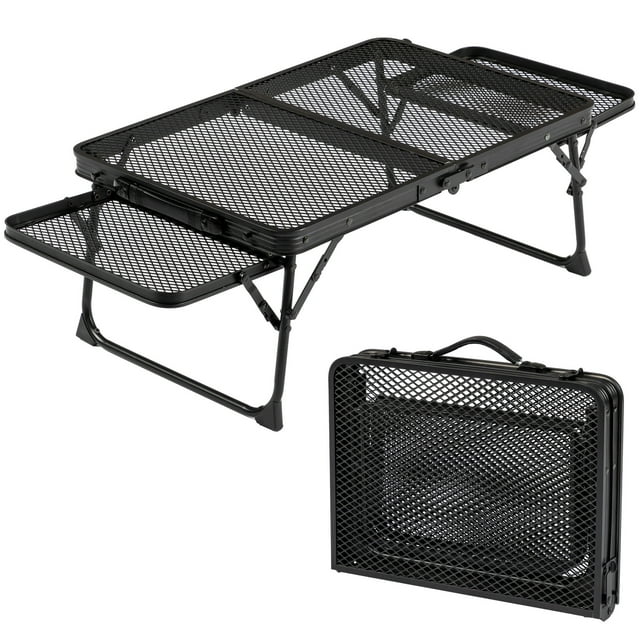 Ktaxon 3ft Portable Picnic Table with Wing Panels & Mesh Tabletop ...