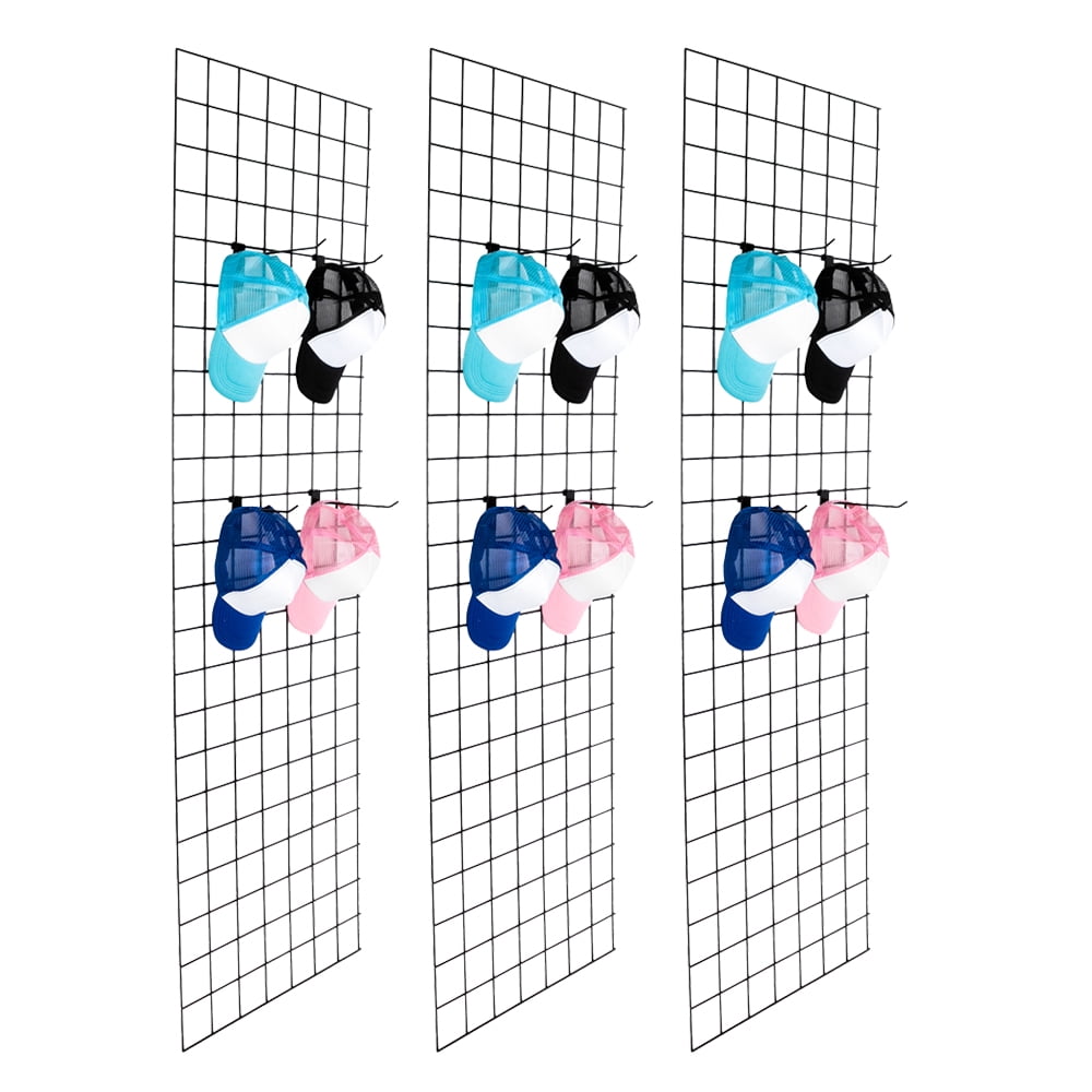 Ktaxon 3pcs 2'x6' Black Grid Panel for Retail Display Gridwall Rack ...