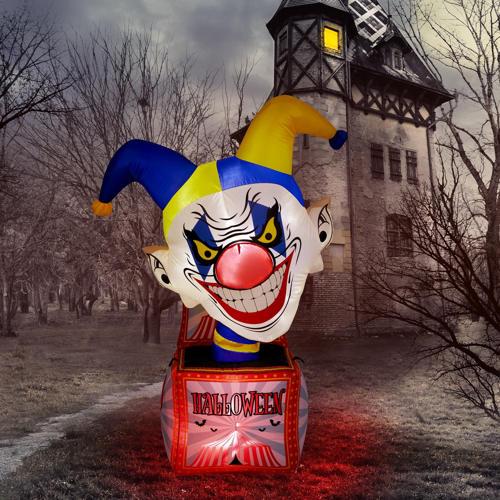 Ktaxon 4' Halloween Inflatables Outdoor Halloween Decoration Clown and ...