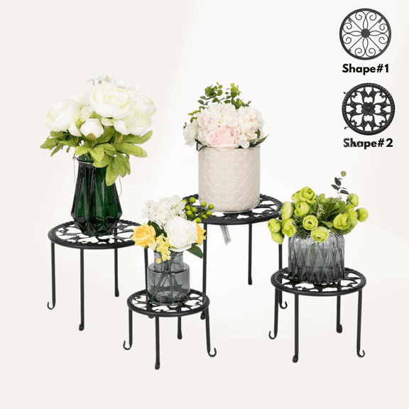 3 Pack Metal Plant Stand for Outdoor Indoor Heavy Duty Flower Pot ...