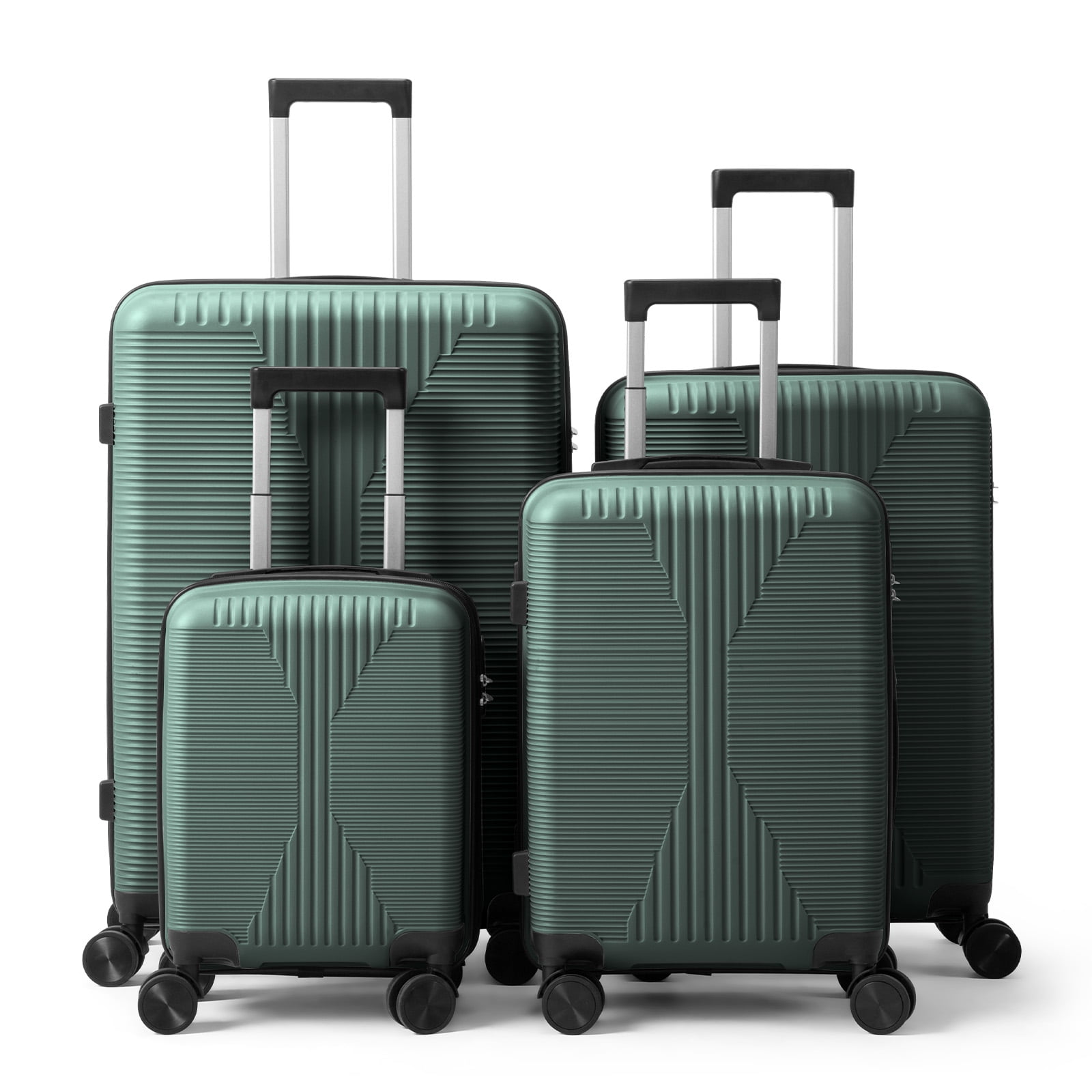 Ktaxon 4-Piece Luggage Set Hardshell Lightweight ABS Carry On Suitcase ...