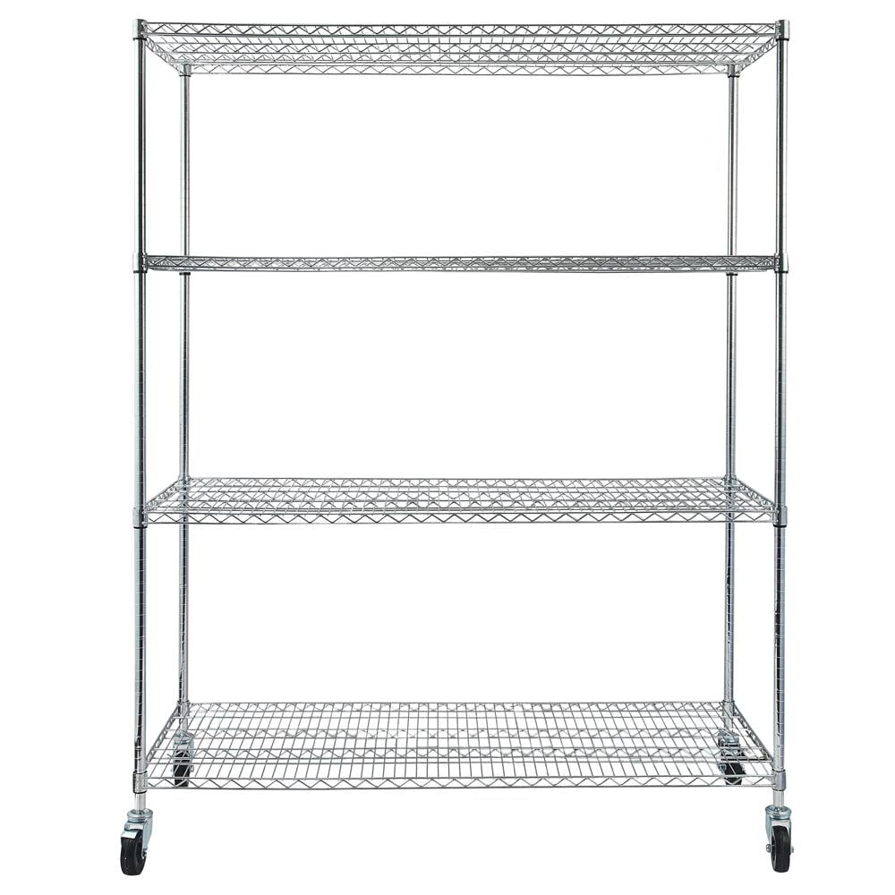 Ktaxon 4-Tier Storage Rack, Adjustable NSF Heavy Duty Wire Shelving ...