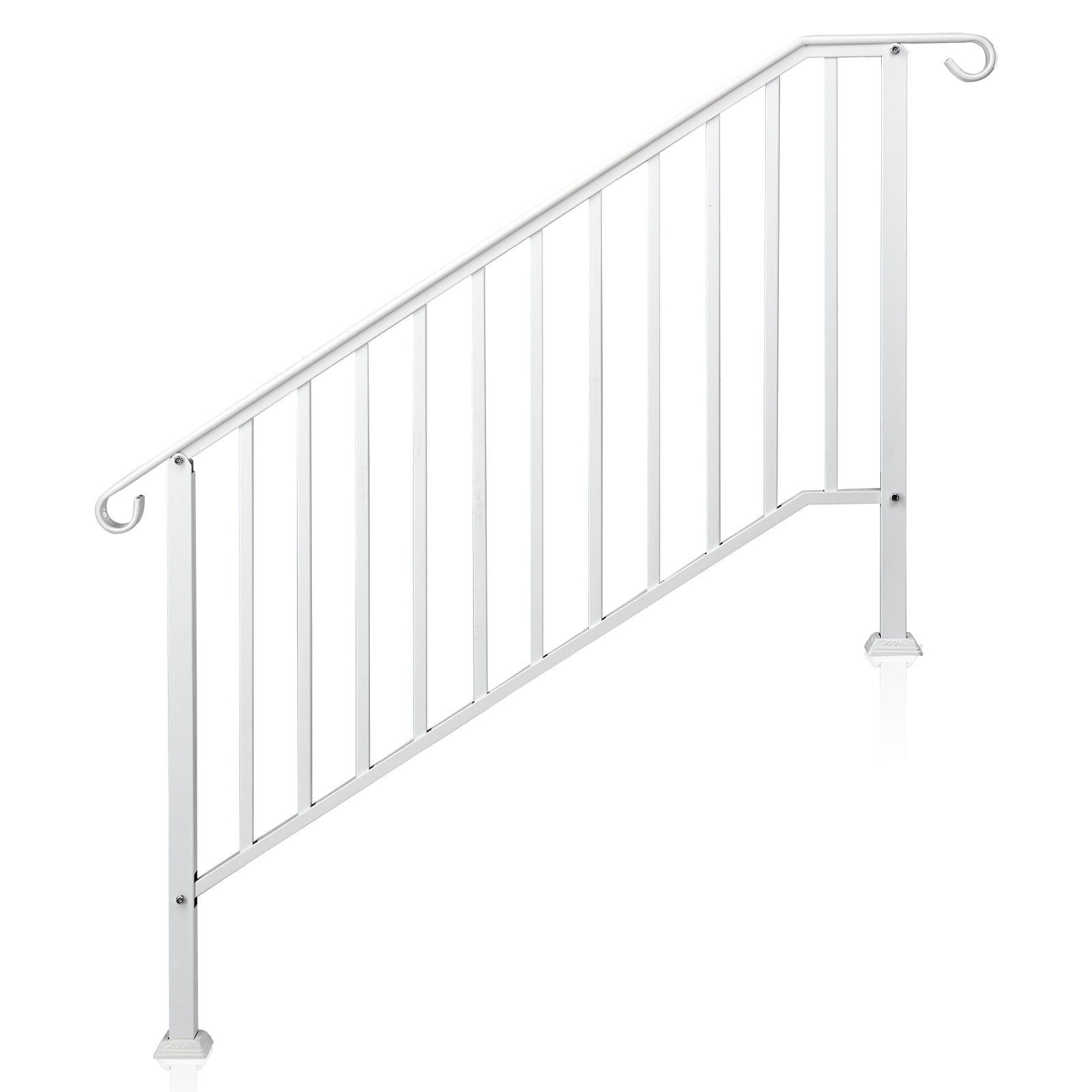 Ktaxon 4 or 5 Step Hand Rails for Outdoor Steps, Wrought Iron Railing ...