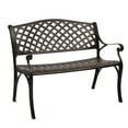 Ktaxon 40.5" Outdoor Garden Bench Aluminum Frame Seats Patio Furniture ...
