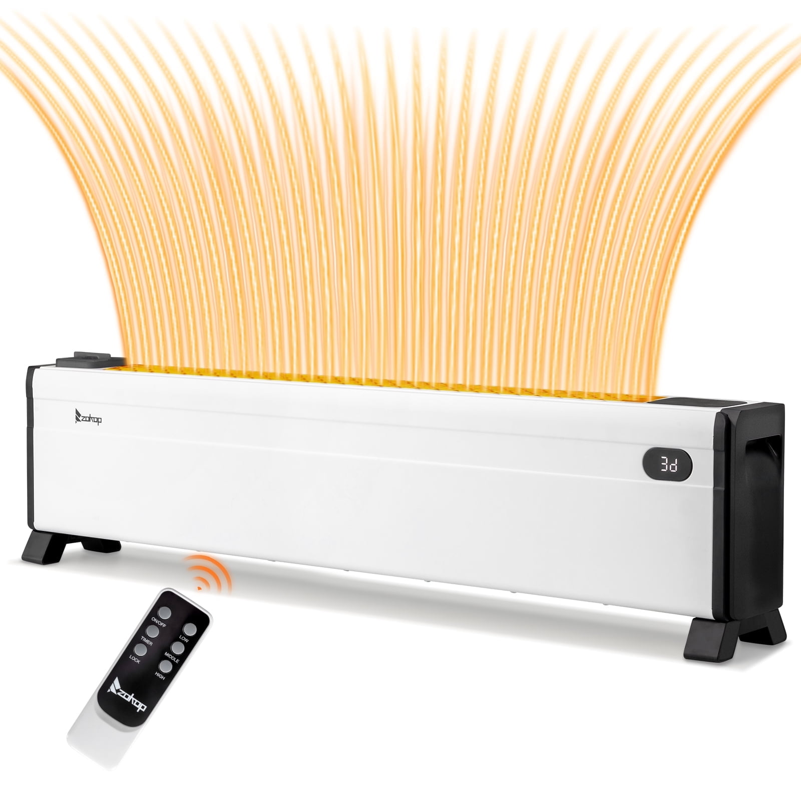 Ktaxon 40" Baseboard Heater, 1500W Electric Baseboard Space Heater with ...