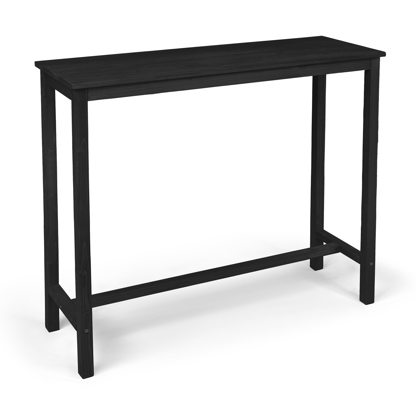 Ktaxon 45" Outdoor Bar Table, Wood Rectangle Narrow Counter Height ...