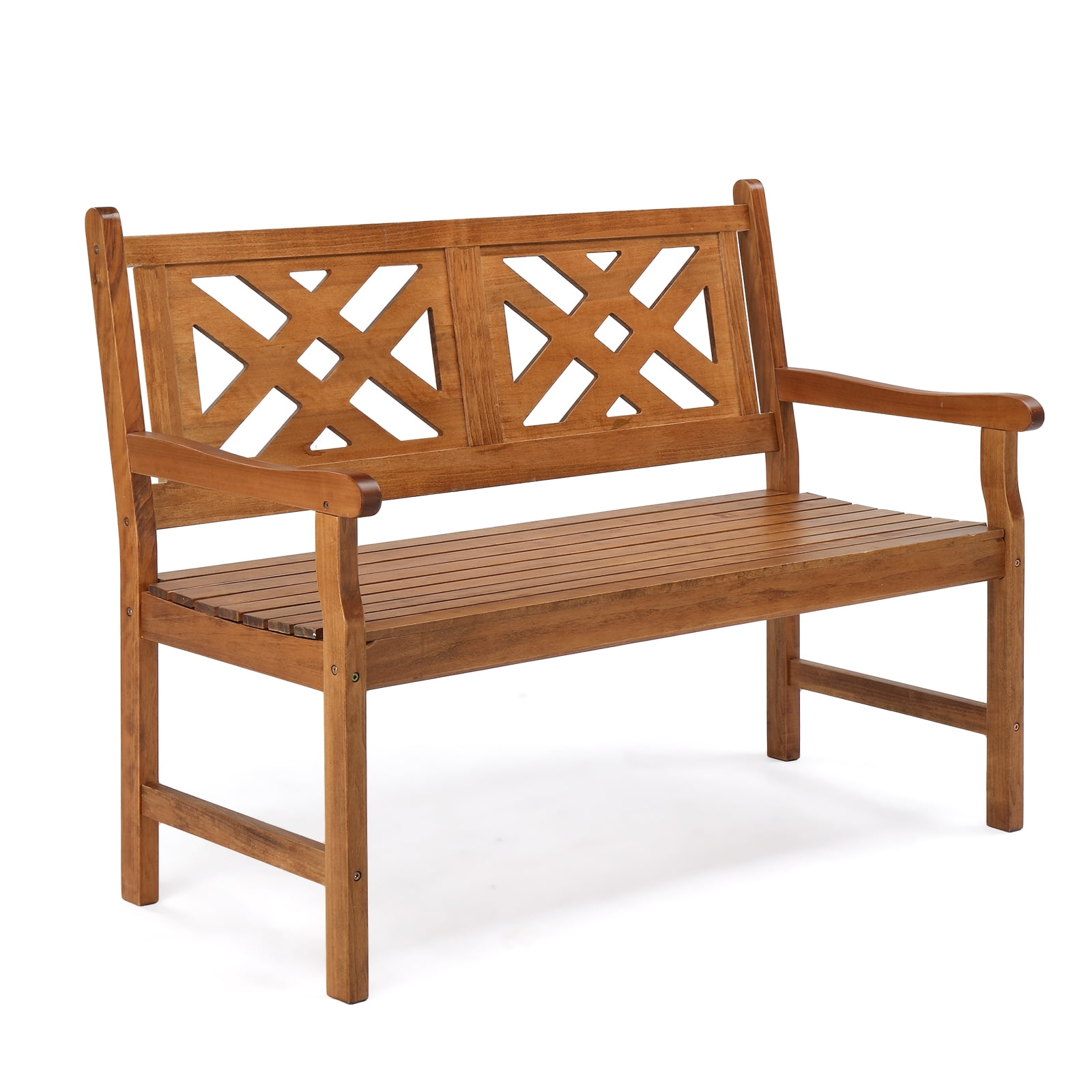 Ktaxon 47" Patio Wood Bench,Garden Entryway Bench,All Weather ...