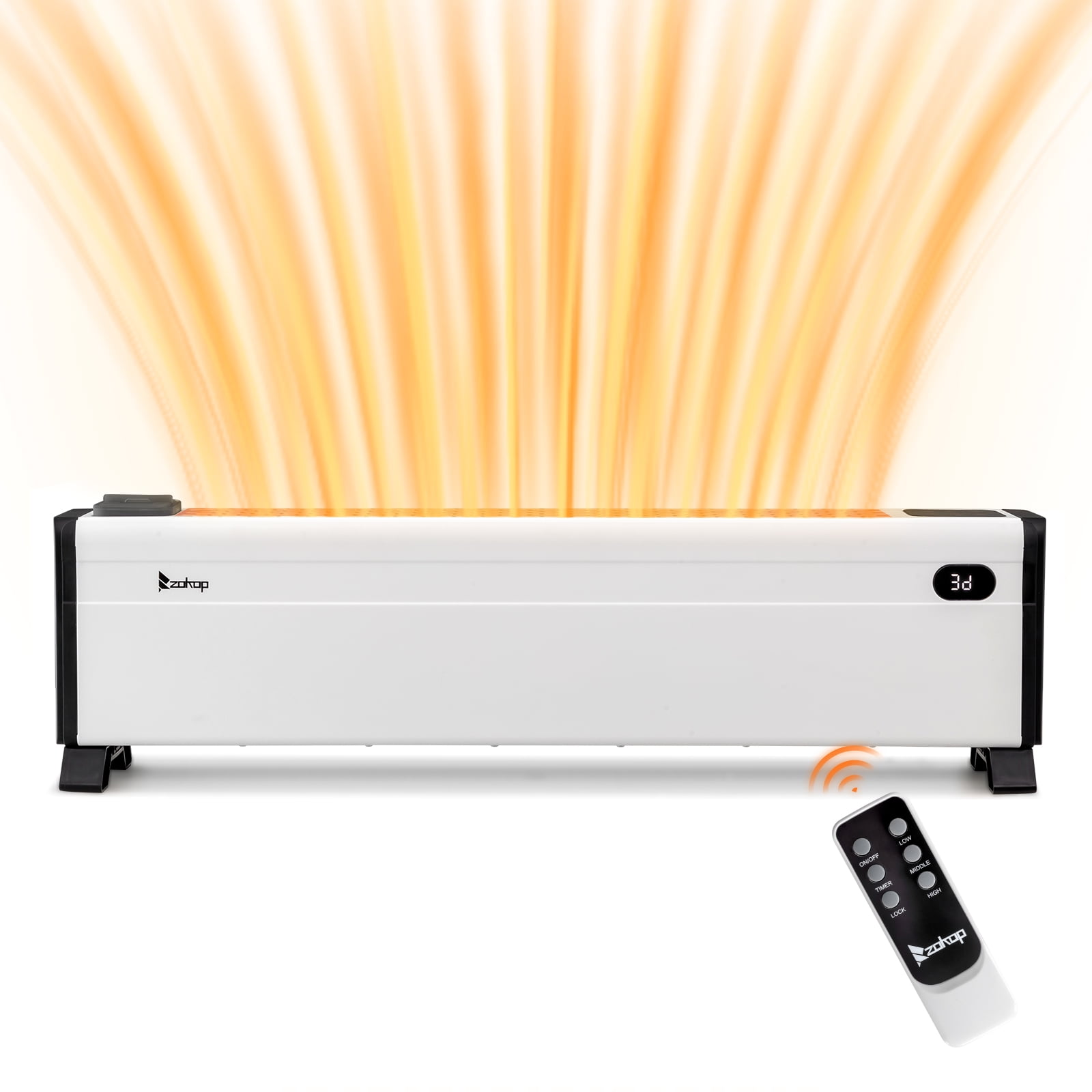 Ktaxon 48" Baseboard Heater, 1500W Electric Baseboard Space Heater with ...