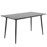 GFurn 143009 Marmor Dining Table, Matte Black - Walmart.com