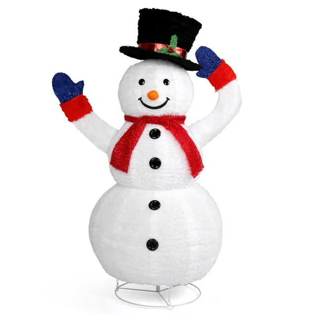 Ktaxon 4FT Large Holiday Yard Decor - LED Lighted Snowman with Moving ...