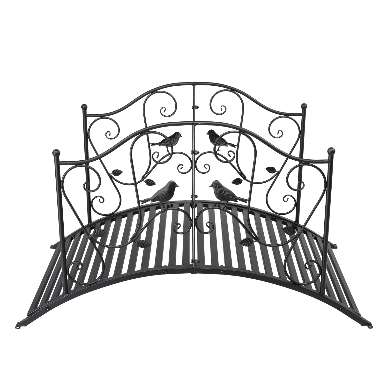 Ktaxon 4FT Metal Arch Garden Bridge Decorative Footbridge w/ Bird ...