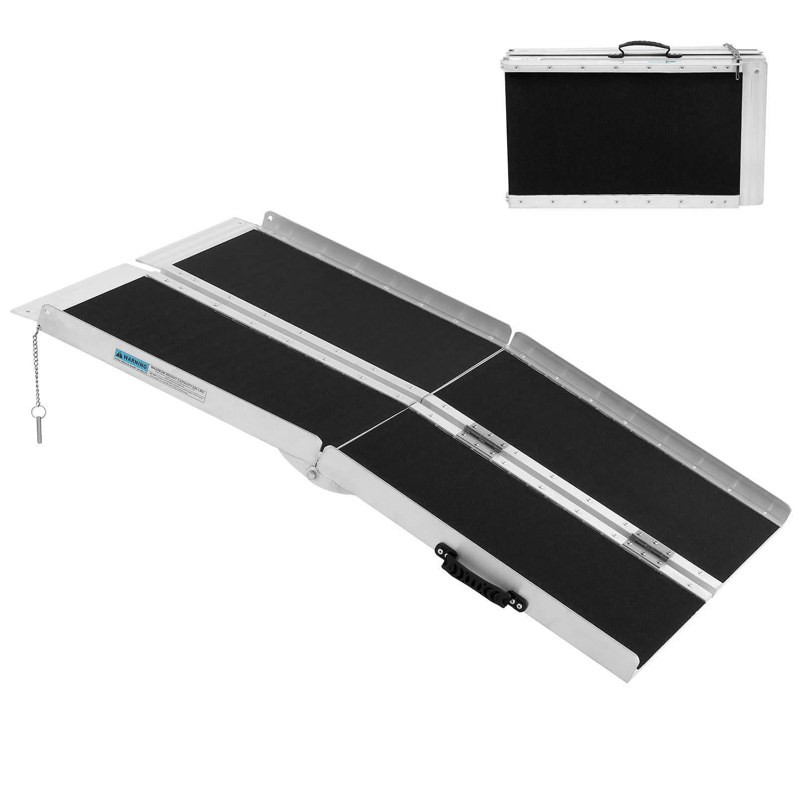 Ktaxon 4FT Portable Folding Wheelchair Ramp, Antiskid Aluminum, 600lbs ...