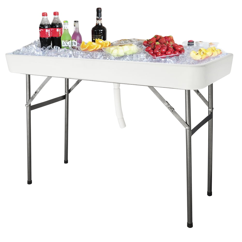 Ktaxon 4Ft Ice Cooler Table, Foldable Party Ice Table with Removable ...