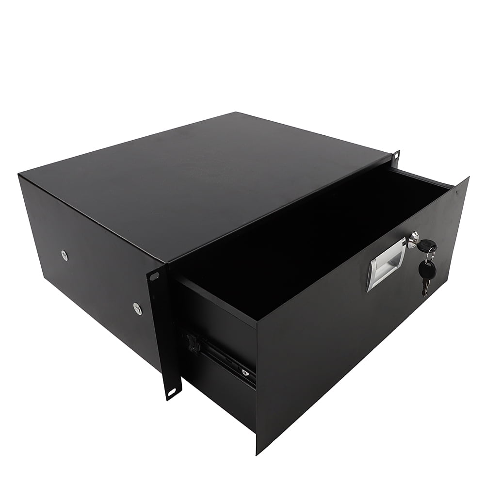 Ktaxon 4U Rack Mount DJ Locking Lockable Deep Drawer, 19 Inch Server ...