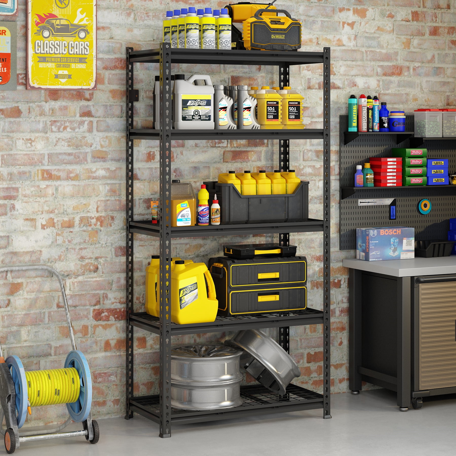 Ktaxon 5-Shelf Steel Wire Shelving, 35.4''L x 18''W x 72''H Heavy Duty ...