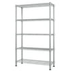 Muscle Rack 5 Tier Wire Shelving Unit with Hooks in Silver - Walmart.com