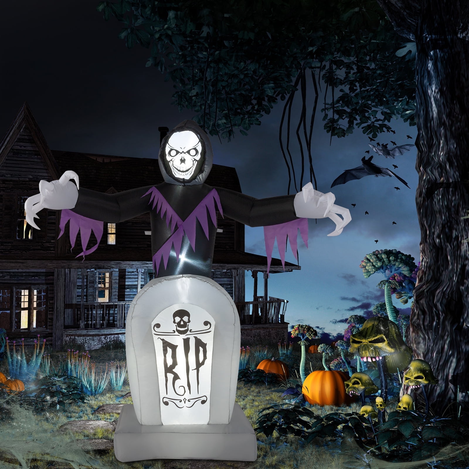Ktaxon 6' Halloween Inflatables Outdoor Halloween Decoration with LED ...