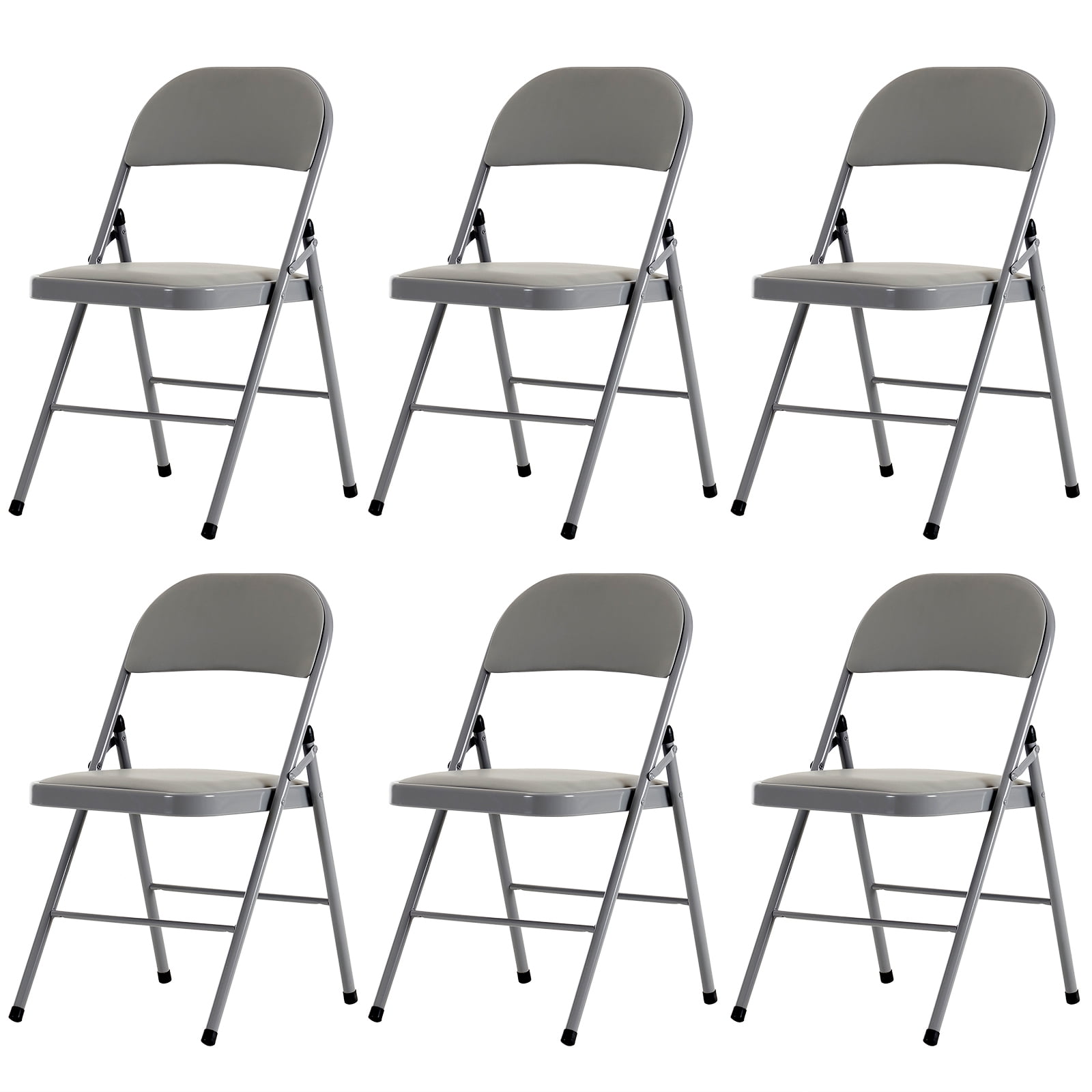 Ktaxon 6-Pack Iron Folding Chairs for Indoor Events, Wedding Party ...