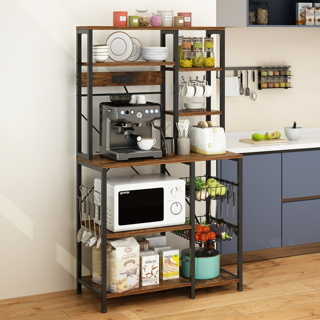 Free Shipping! Ktaxon 6 Tier Bakers Rack for Kitchen with Storage Shelf ...