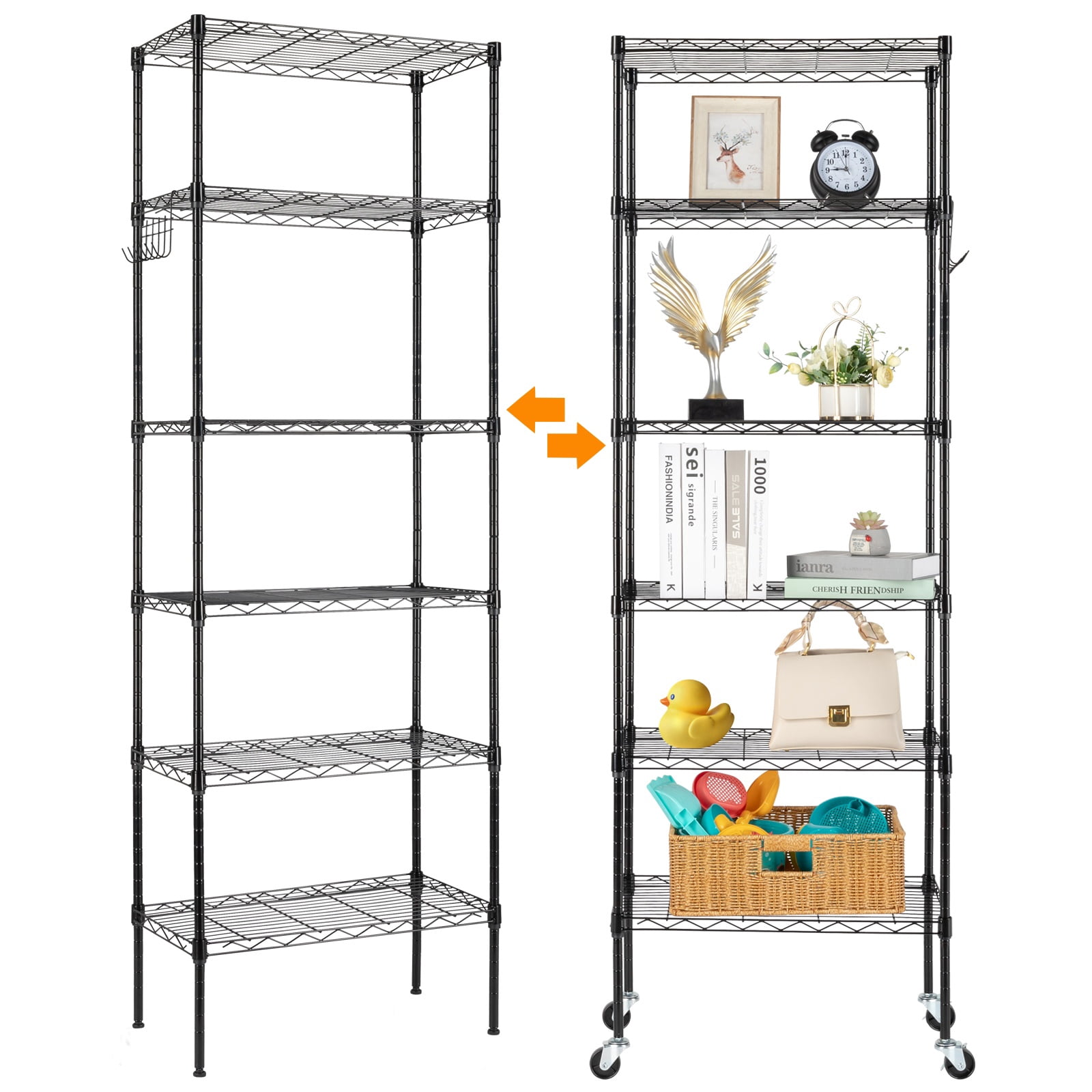 Ktaxon Wire Shelves with Adjustable Steel Storage Rack for Kitchen ...