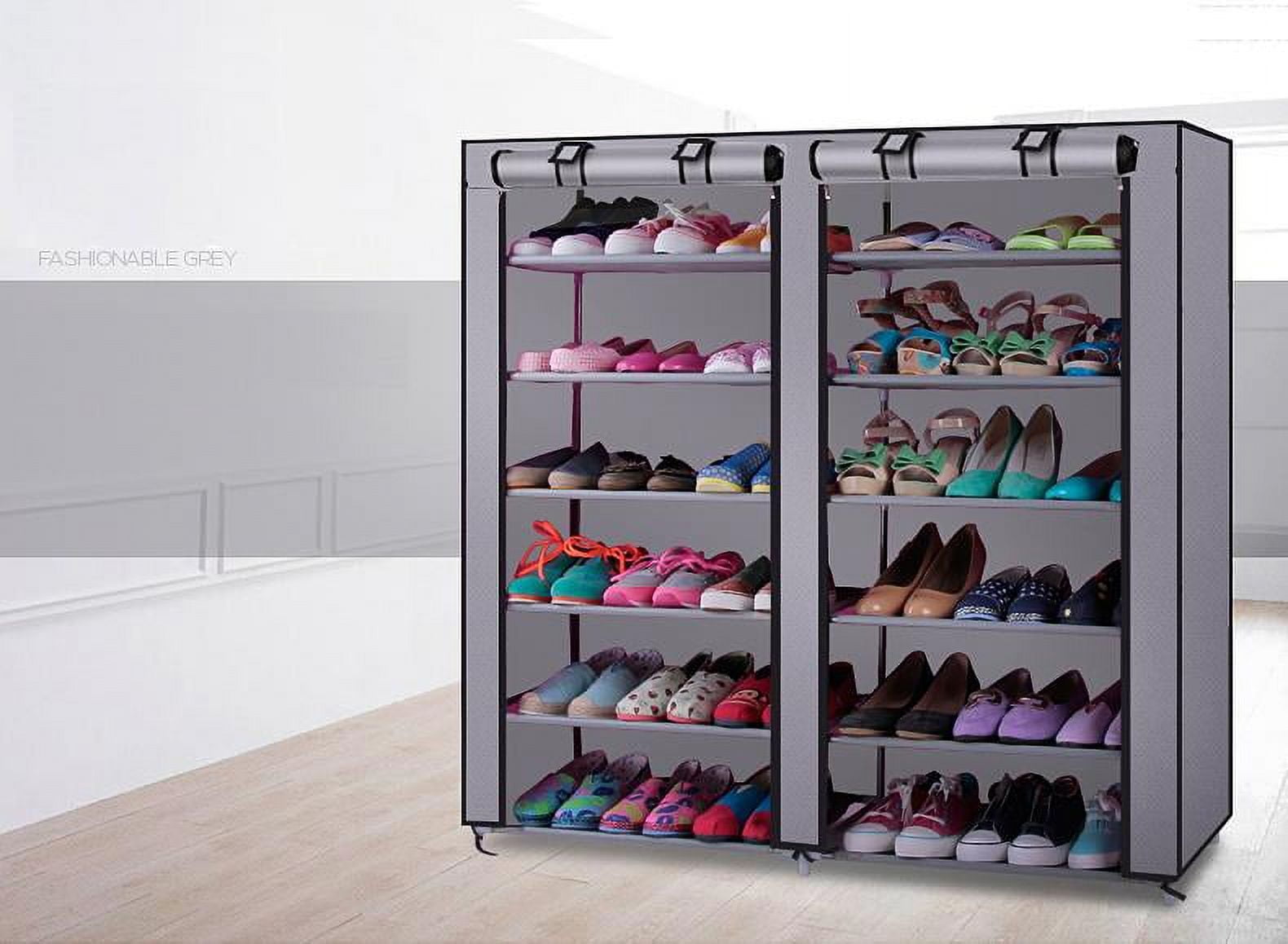 Ktaxon 6 Tiers 12 Grids Shoe Rack Shoe Shelf Shoe Tower Entryway Shoe ...