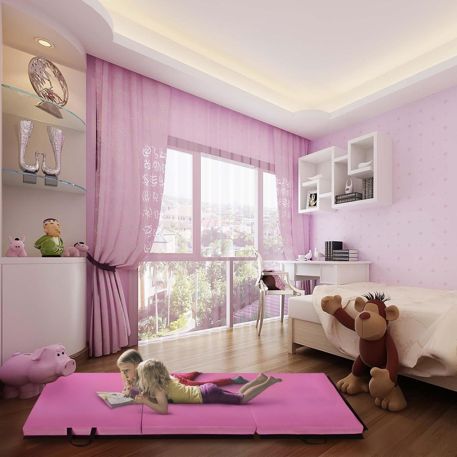 "Ktaxon Foldable 6'x2'x2"" Pink Gymnastics Exercise Tumbling Mat ...