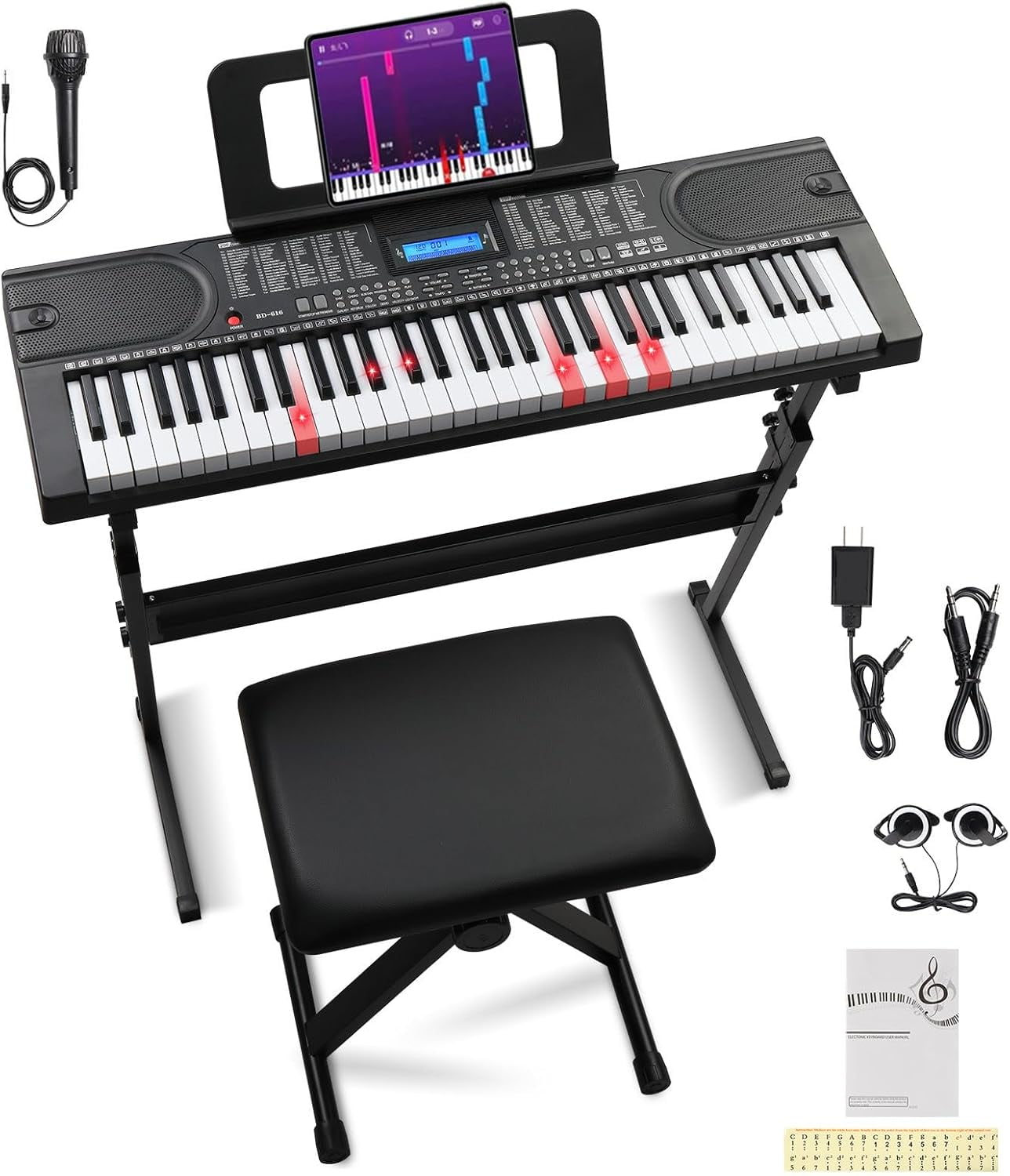 Ktaxon 61 Key Keyboard Piano, Electric Keyboard Piano with Clear LCD ...