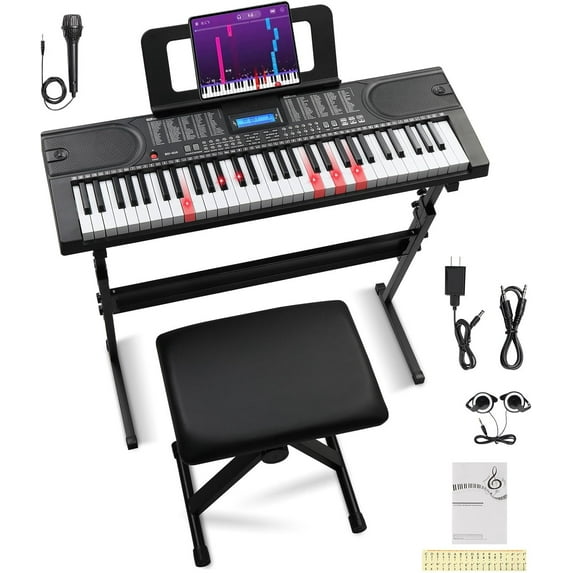 Ktaxon 61 Key Keyboard Piano, Electric Keyboard Piano with Clear LCD ...