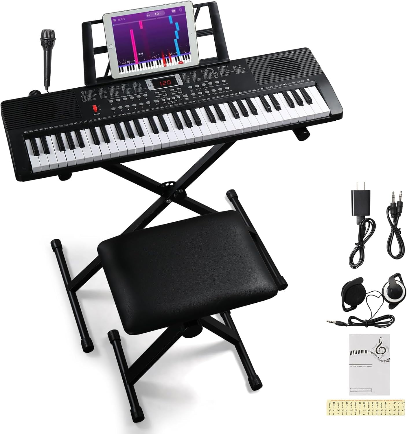 Ktaxon 61 Key Keyboard Piano Portable Electronic Keyboard Piano w ...