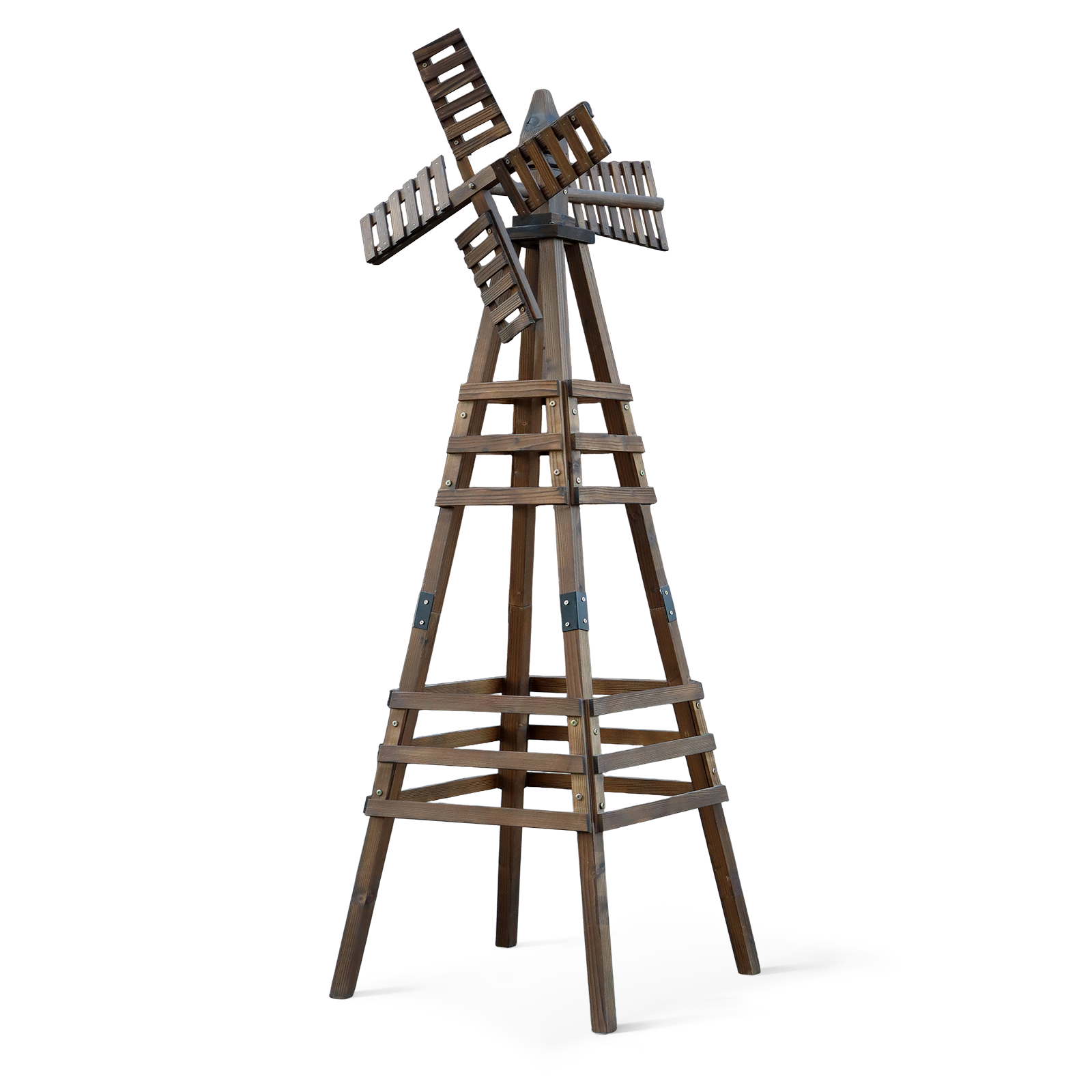 Ktaxon 6FT Wood Windmill Backyard Garden Decoration Weathervane ...