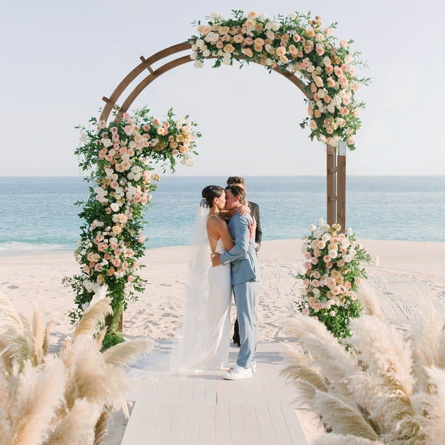 Ktaxon 7' Wooden Arbor Garden Arbor Trellis Arch Outdoor Backdrop Stand ...