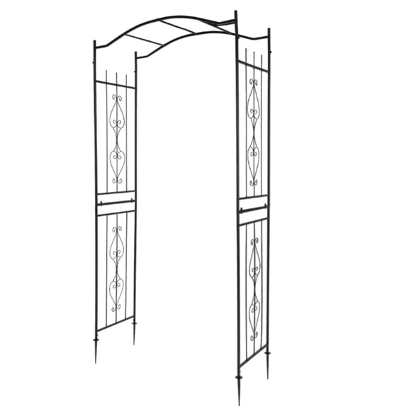 Ktaxon 7 ft Garden Bridge Arbor Trellis Steel Archway for Climbing ...