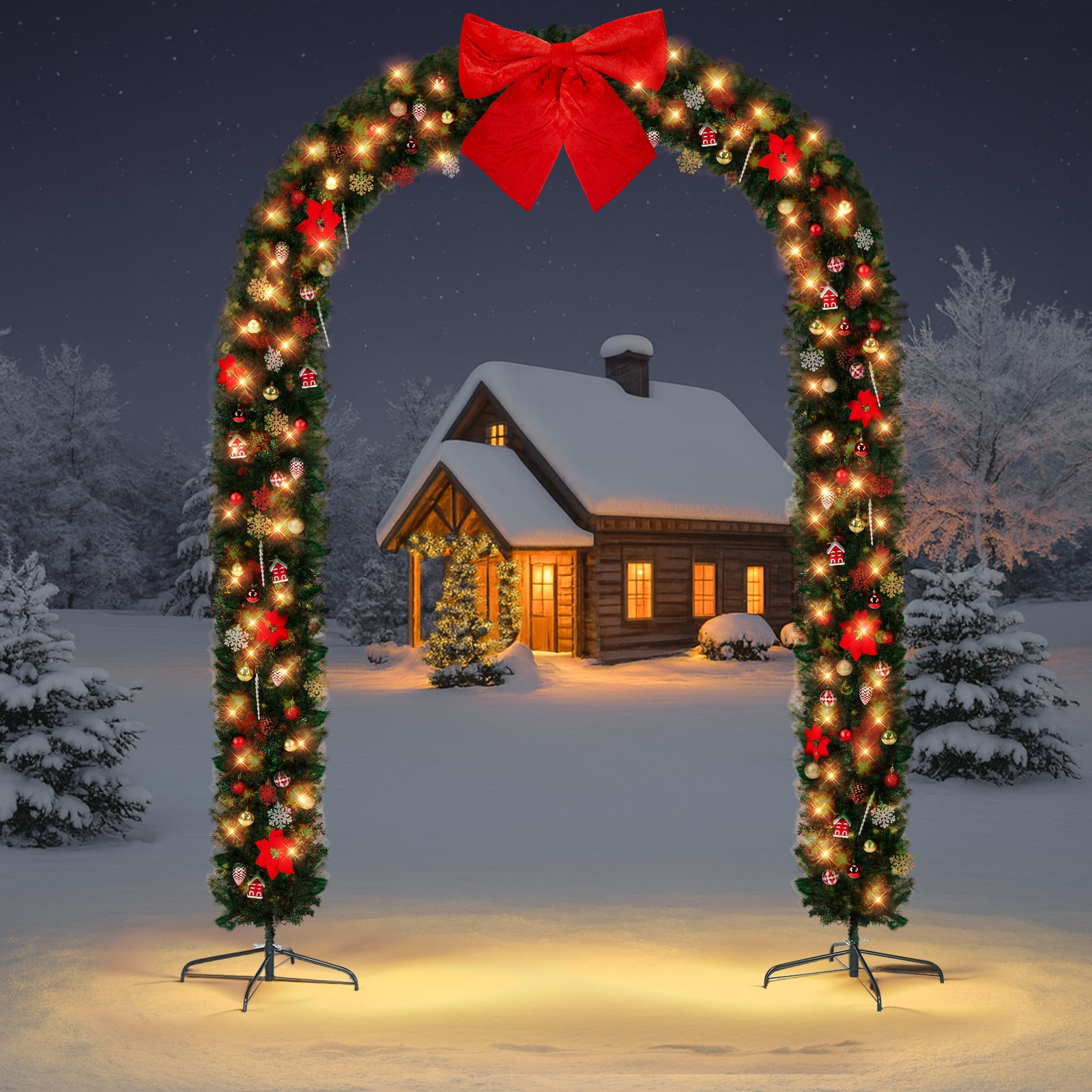 Ktaxon 8.5ft Decorative Christmas Archway, Holiday Garland with ...