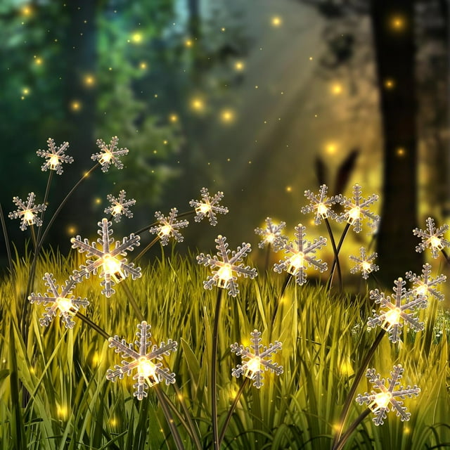 Ktaxon 8 Pack Led Solar Energy Light Snowflake Light Lawn Garden Lamp ...