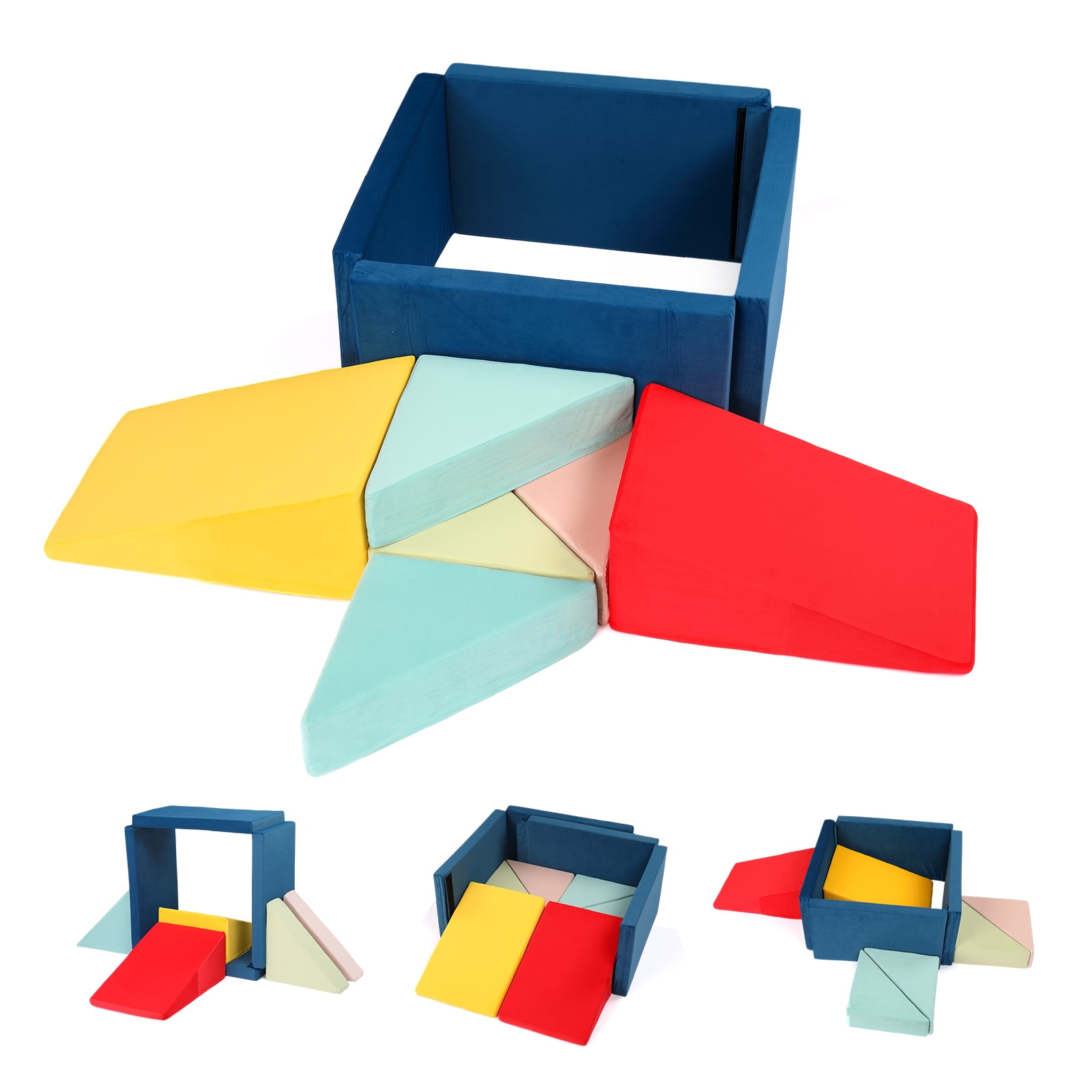 Ktaxon 8-Piece Climbing Toys for Toddlers,Soft Play Set PU Leather Foam ...