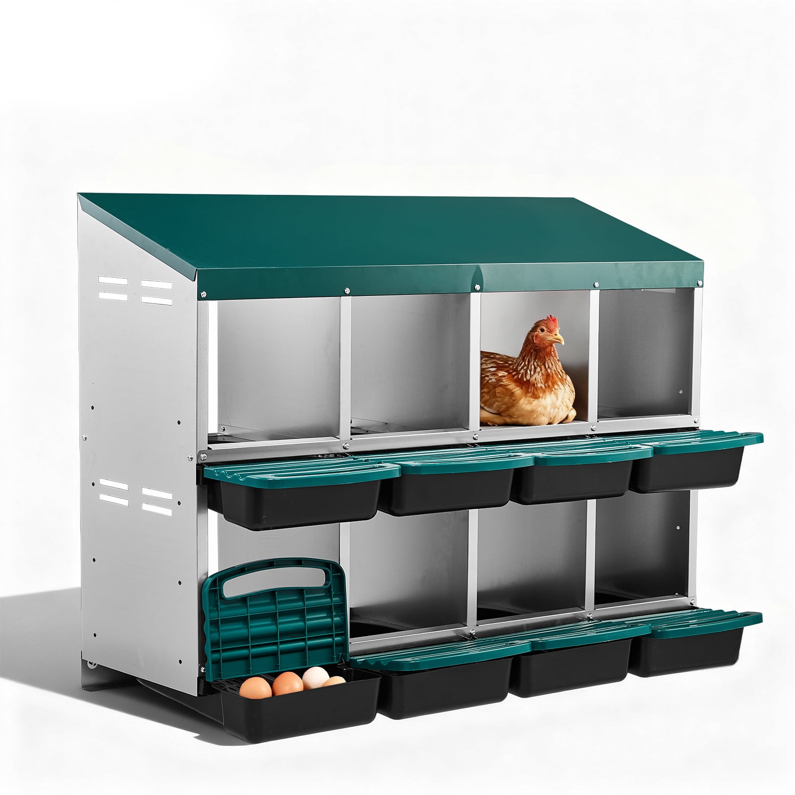 Ktaxon 8-Room Poultry Feeder Chicken Feeder Automatic Chicken Nesting ...