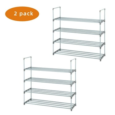 Zimtown 8-Tier Metal Shoe Rack, Heavy Duty Storage Shelves Stand, Fits ...