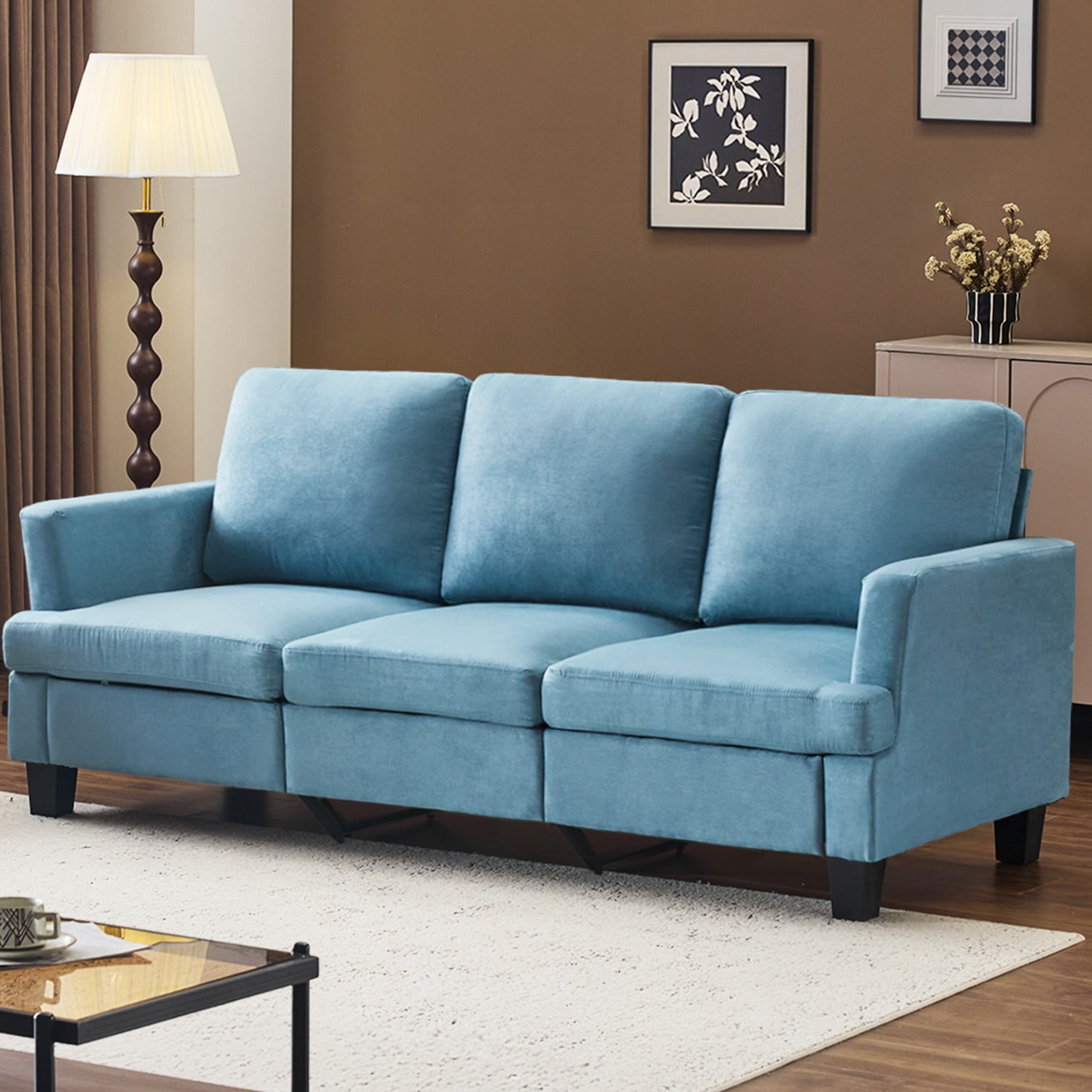 Customer reviews for Ktaxon 83" Sofa with 3 Seater, Faux Suede Couch ...