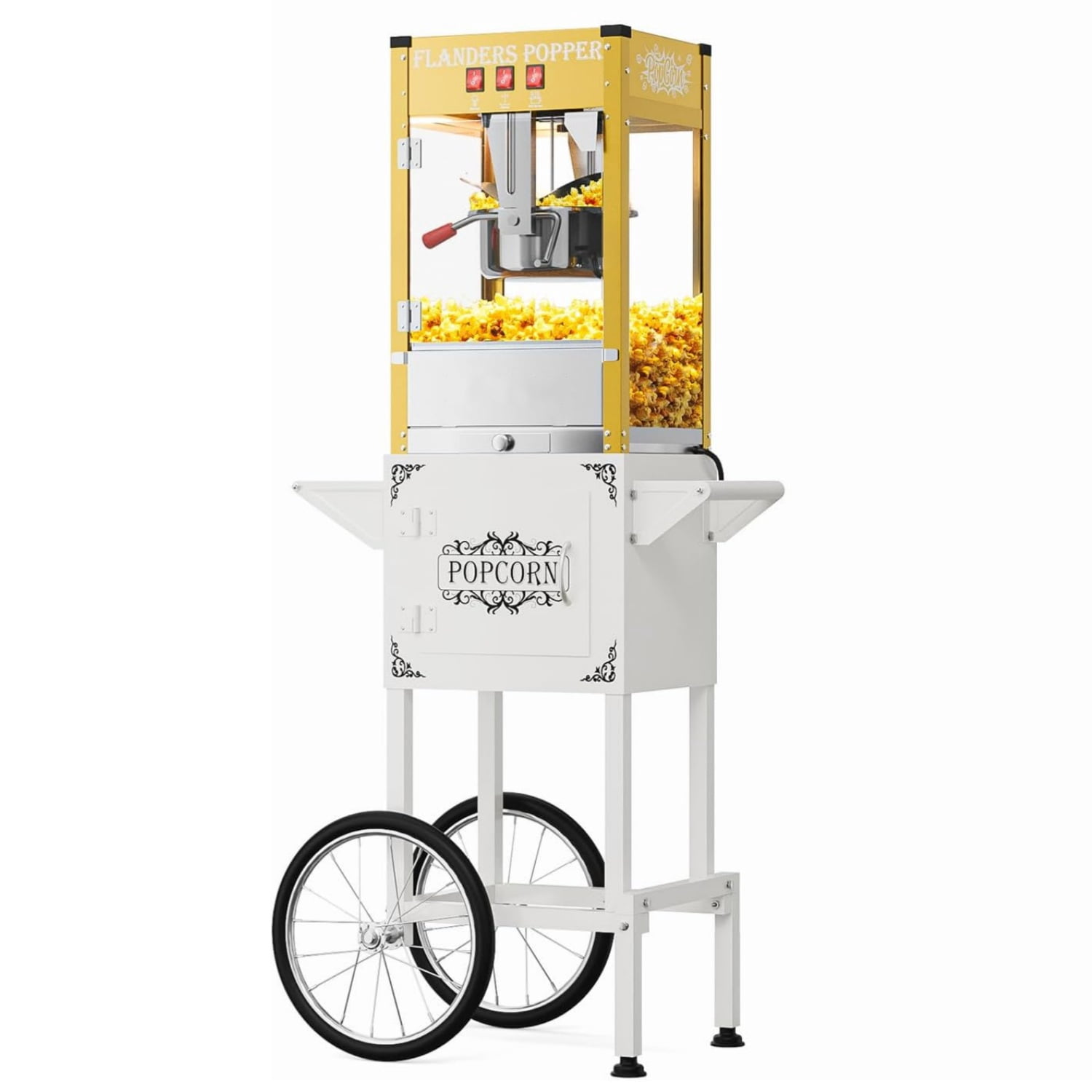 Ktaxon 8oz Popcorn Machine with Cart & Wheels, Home Theater Commercial ...