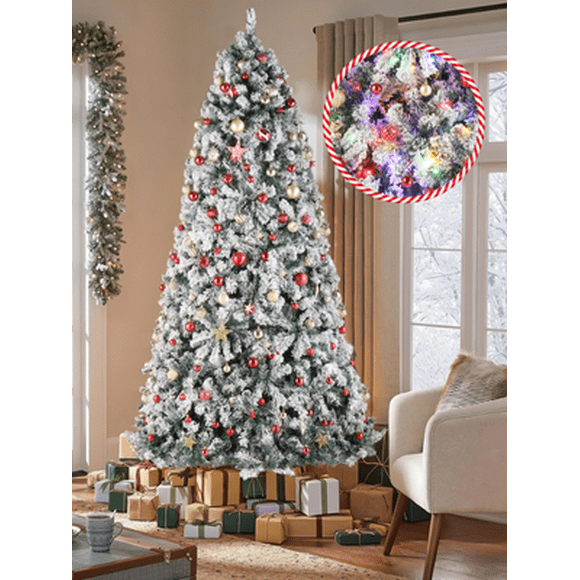 9 Foot Flocked Christmas Tree