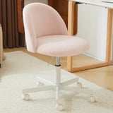 Ktaxon Armless Home Office Desk Chair Cute Mid Back Vanity Stool Teddy ...