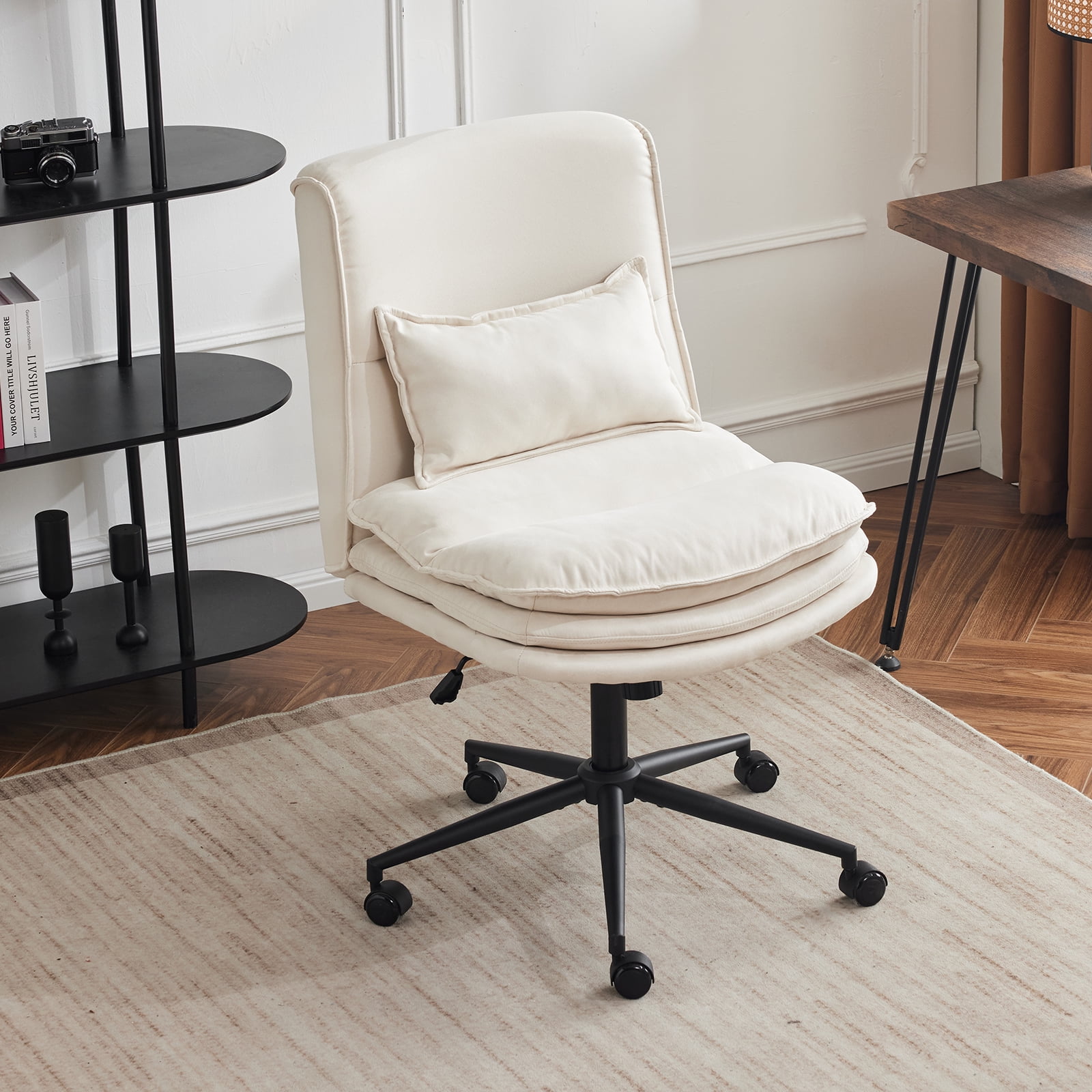 Ktaxon Armless Office Chair Microfiber Study Chair Adjustable Swivel ...