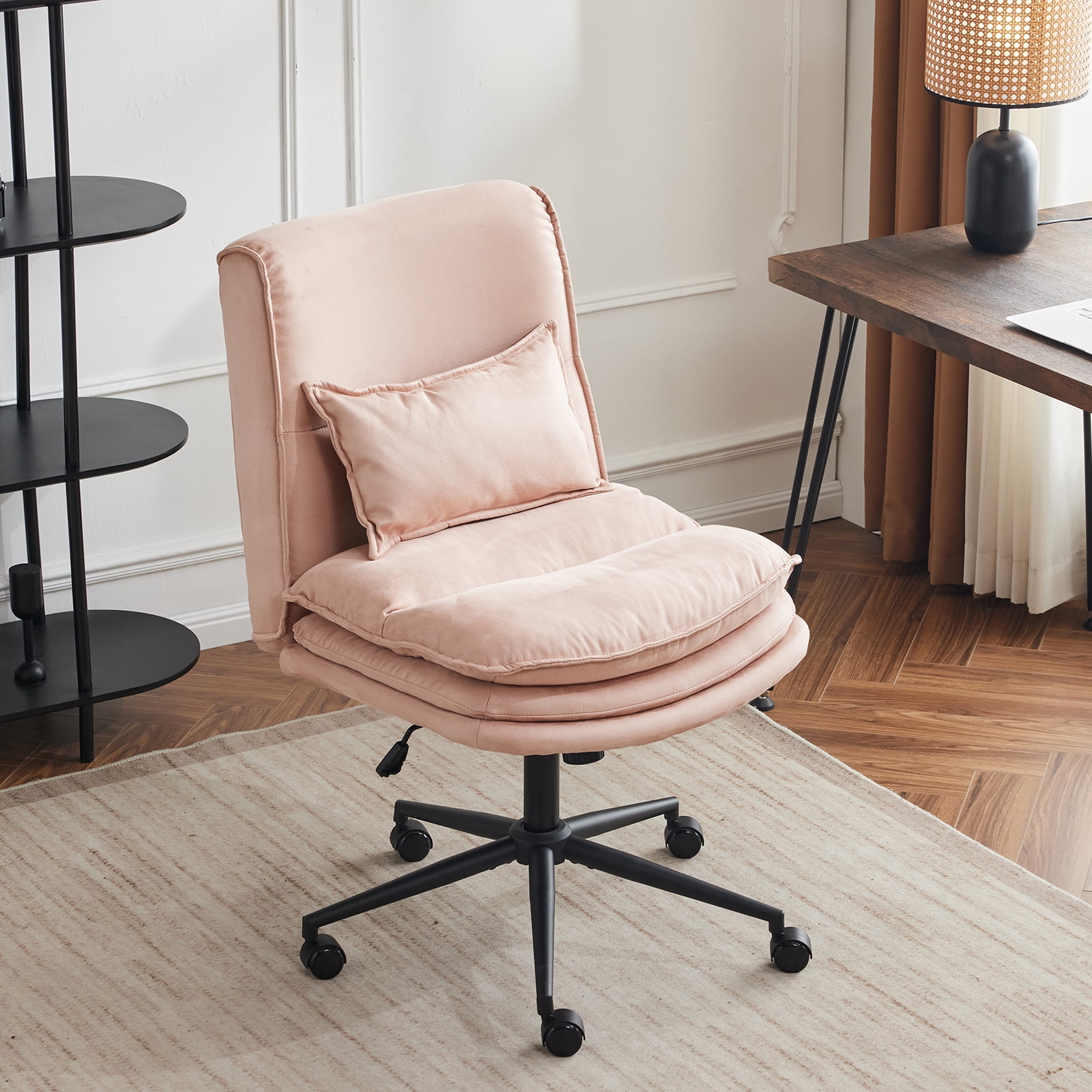 Ktaxon Armless Office Chair Microfiber Study Chair Adjustable Swivel ...