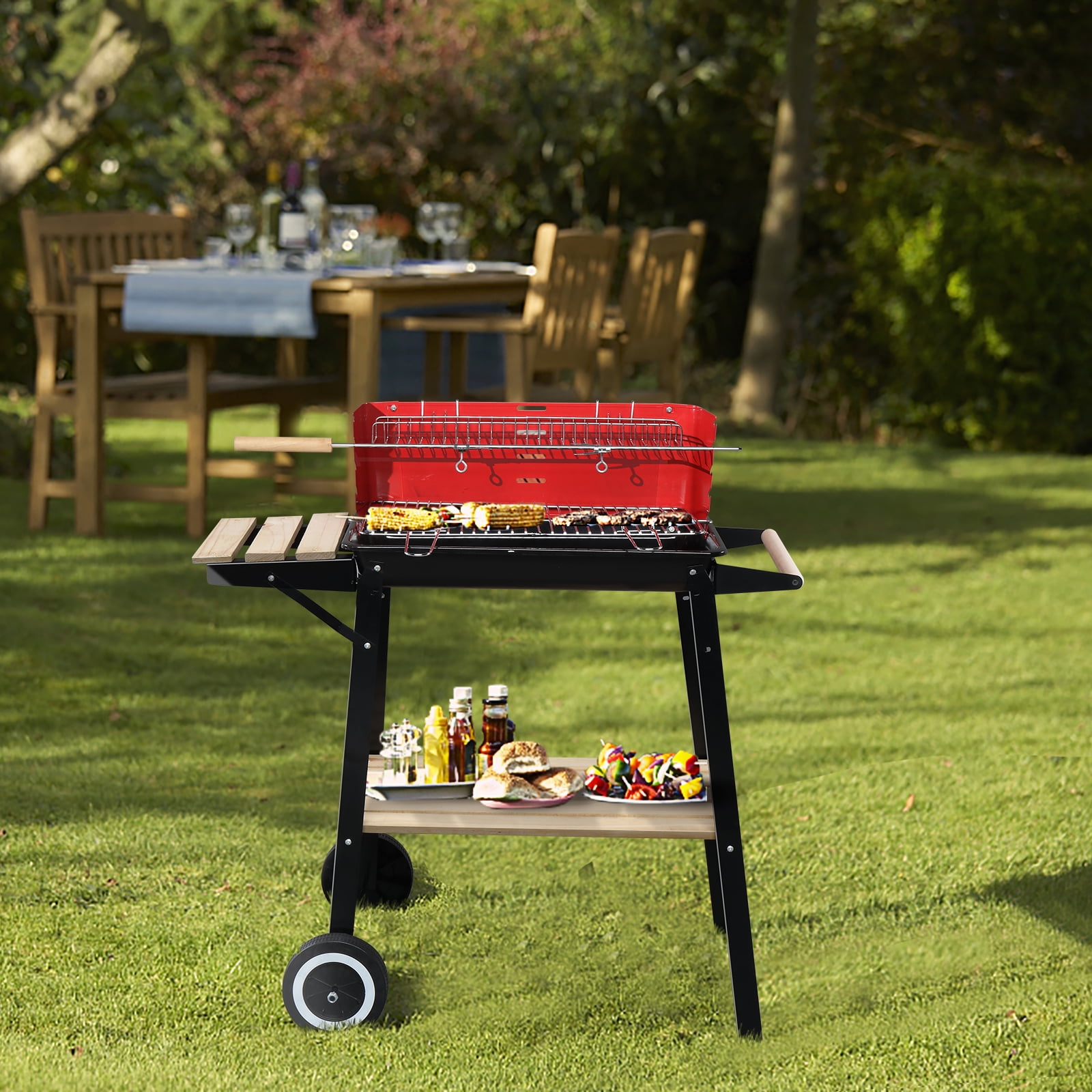 Ktaxon BBQ Grill Outdoor Charcoal Grill for Patio Backyard - Walmart.com