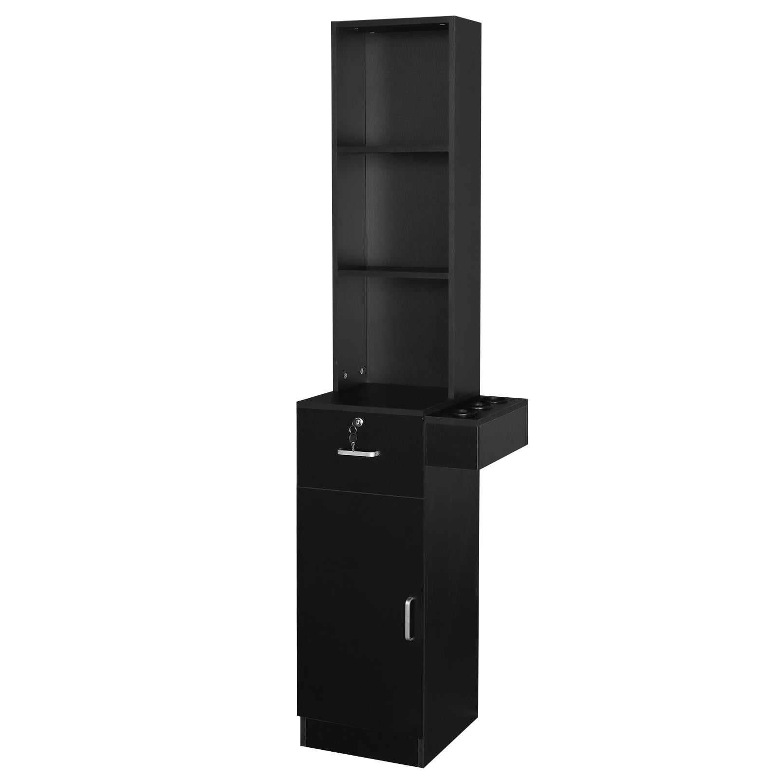 Ktaxon Wall Mounted Stylist Barber Station with Locked Drawer & Storage ...