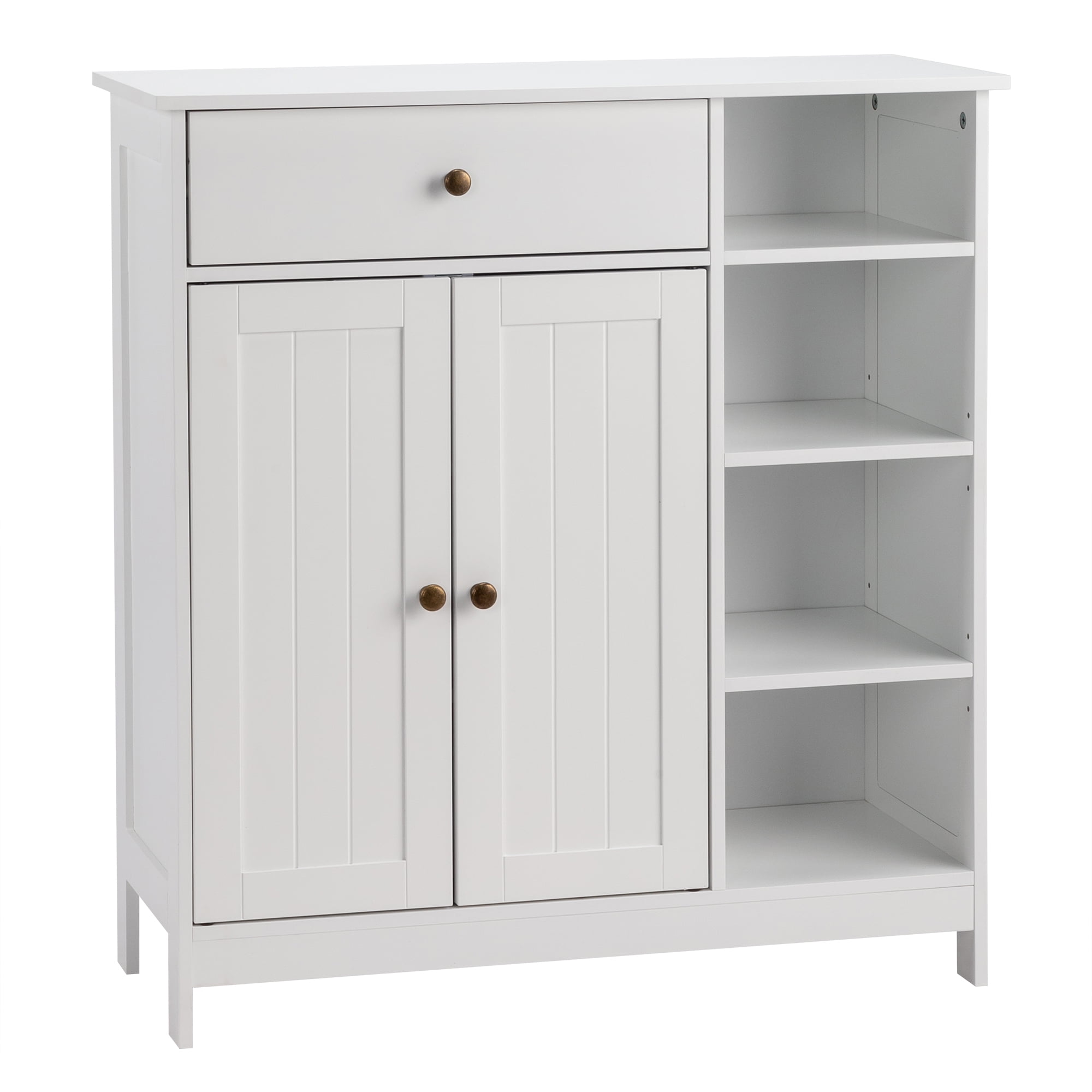 Ktaxon Bathroom Floor Cabinet, Freestanding Storage Cupboard w/ 2 ...